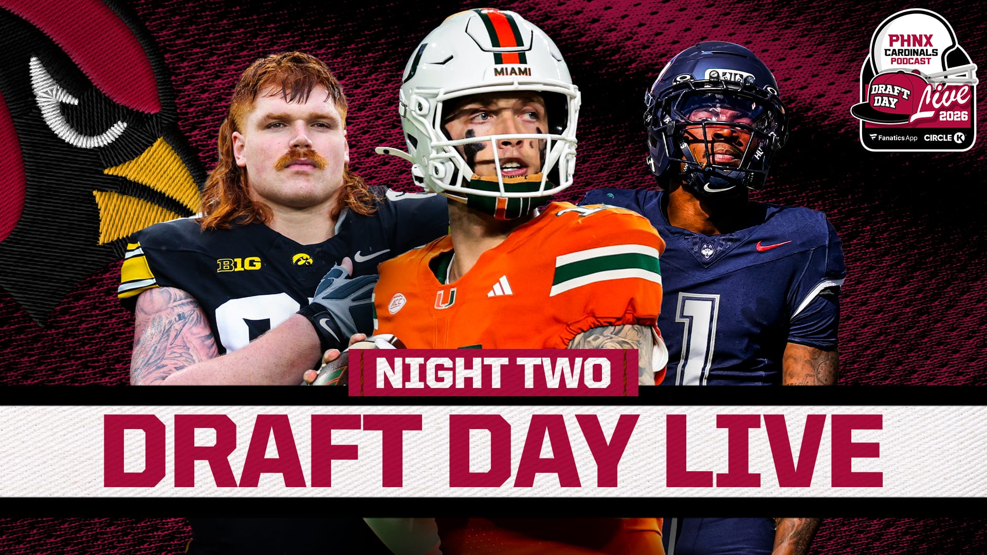NFL DRAFT DAY 2 LIVE: Arizona Cardinals DRAFT Miami QB Carson Beck In ...
