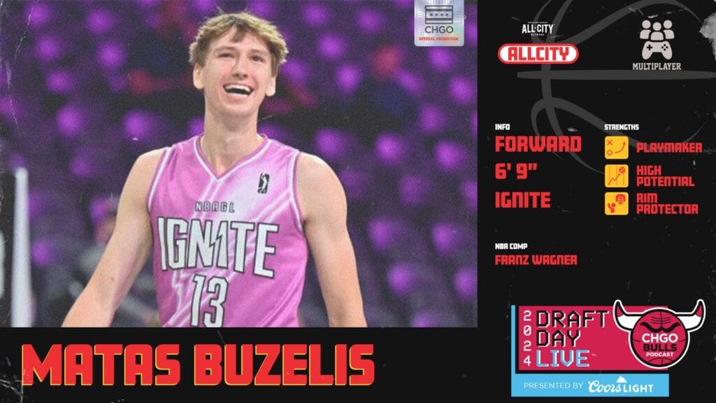 2024 NBA Draft: Chicago Bulls select forward Matas Buzelis with 11th ...