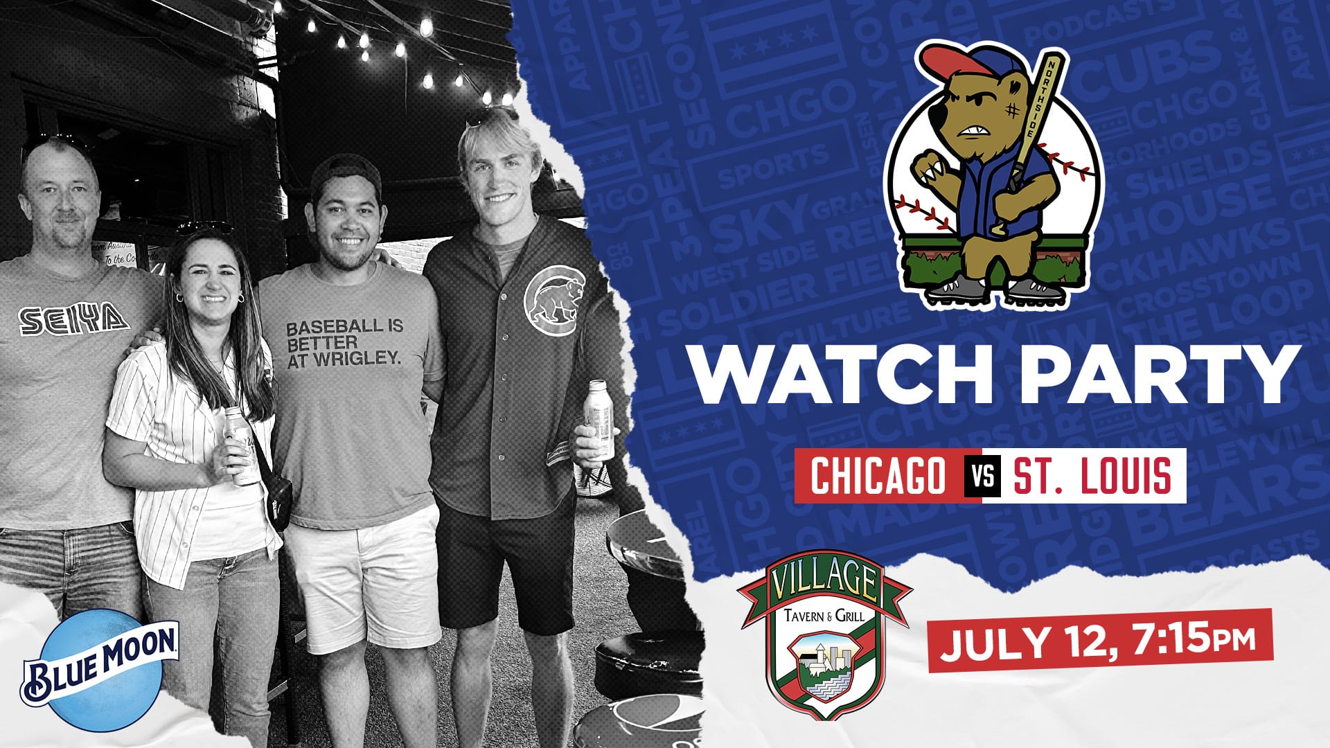 CHGO Cubs Watch Party at Village Tavern and Grill - CHGO Sports