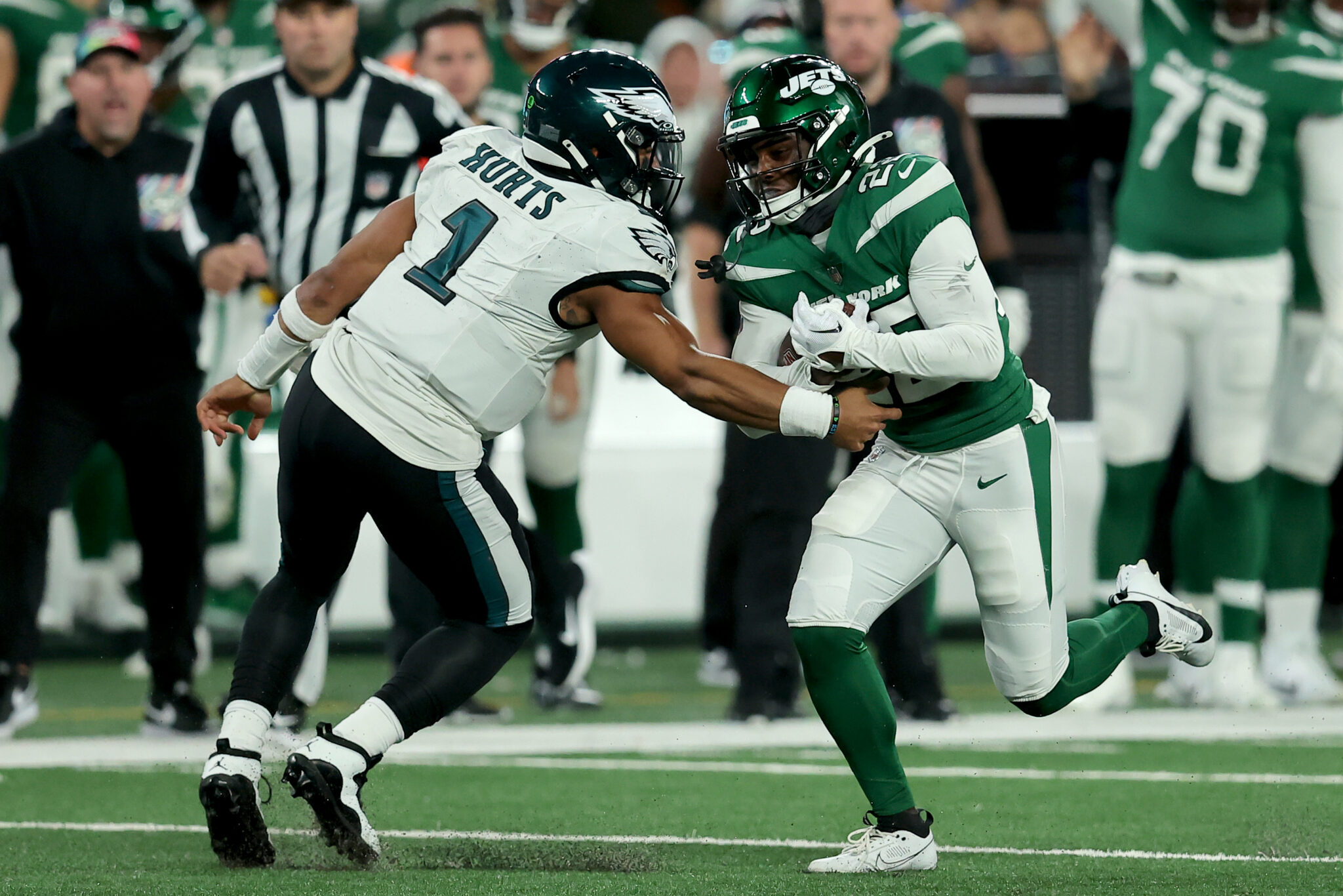 What was Jalen Hurts thinking on game-changing interception in Eagles ...